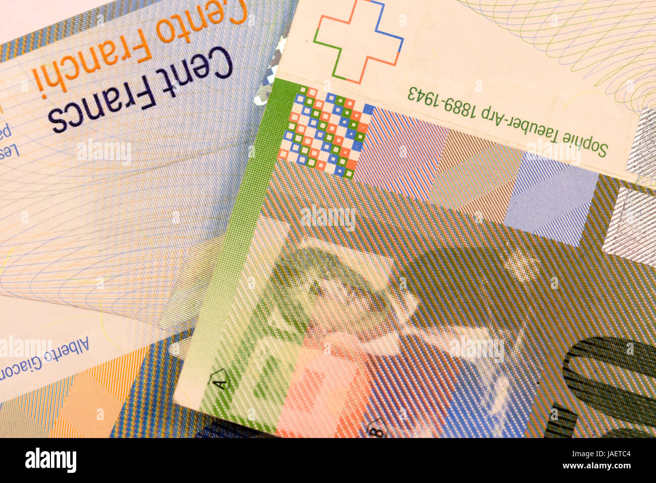 Close up Swiss francs currency note CHF Stock Photo - Alamy