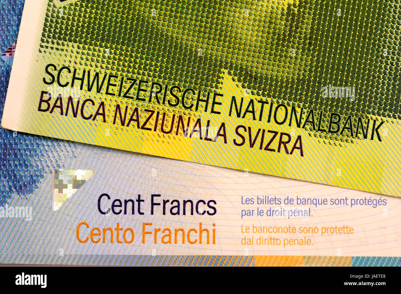 100 francs note hi-res stock photography and images - Alamy