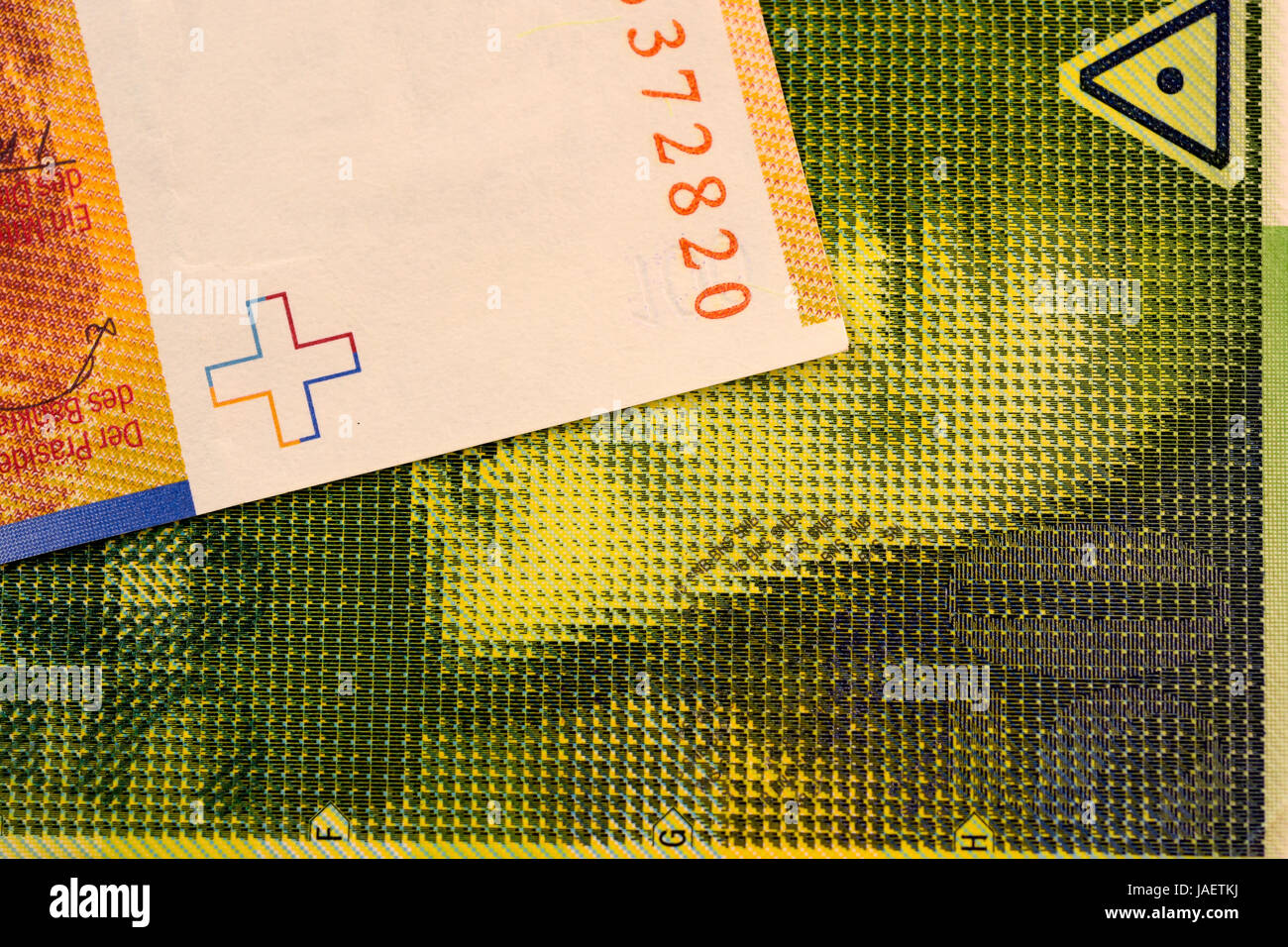 Close up Swiss francs currency note CHF Stock Photo - Alamy