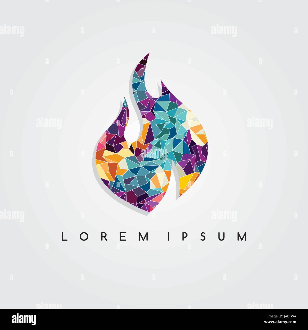 Modern triangular fire logo Stock Vector Images - Alamy