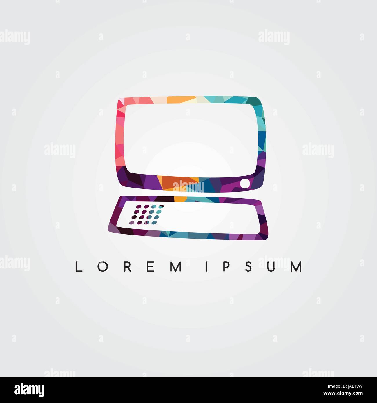 Abstract colorful triangle geometrical computer vector art Stock Vector ...