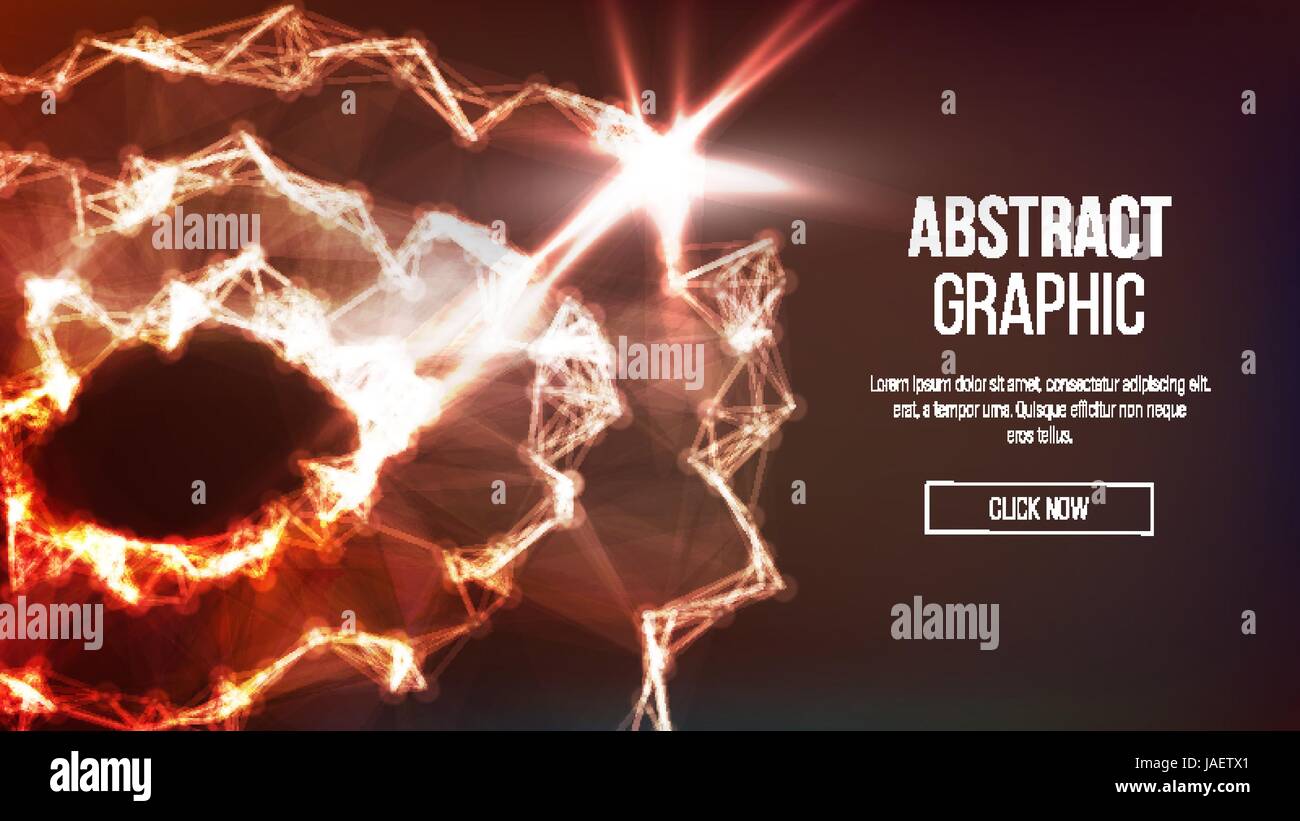 Digitally Generated Image. Big Data Complex Vector. Connecting Dots And ...