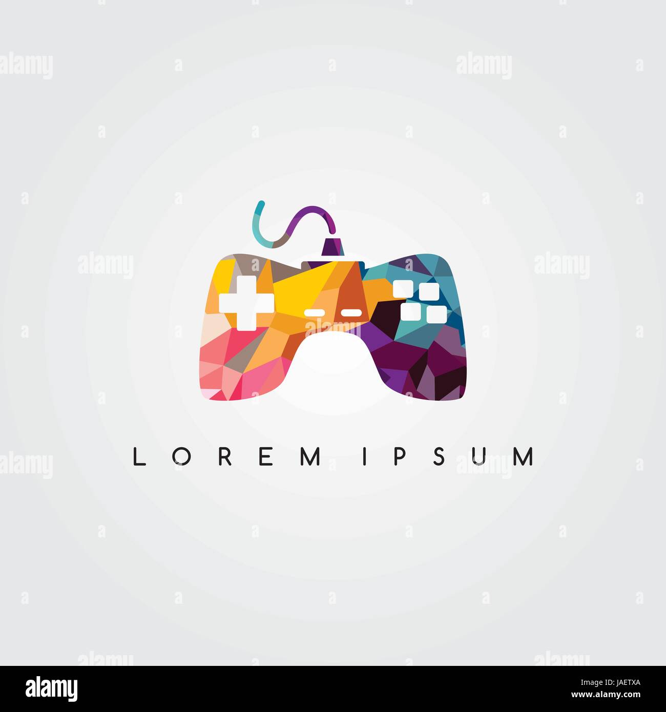 Abstract colorful triangle geometrical console video game vector ...