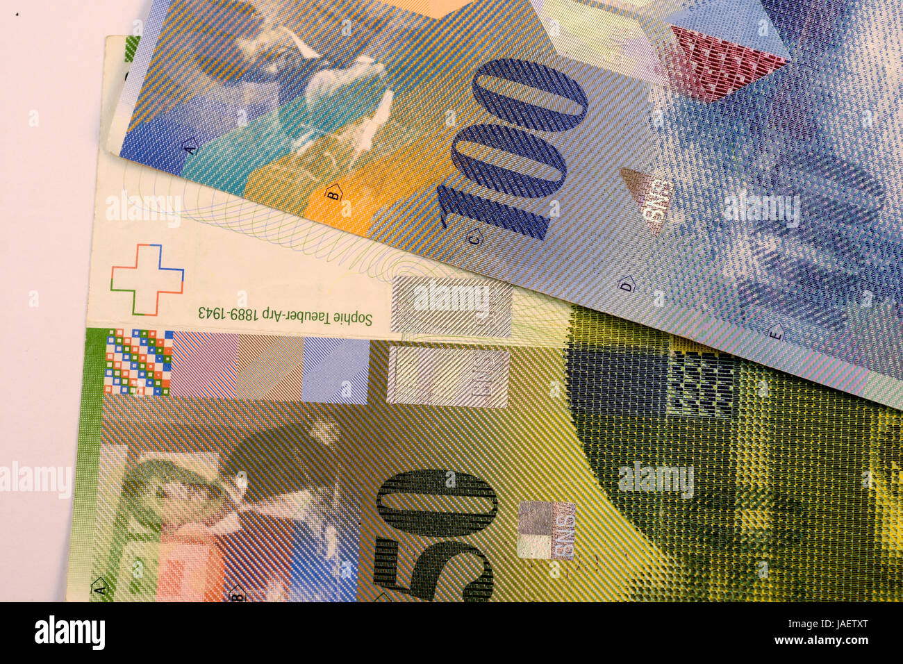 Close up Swiss francs currency note CHF Stock Photo - Alamy