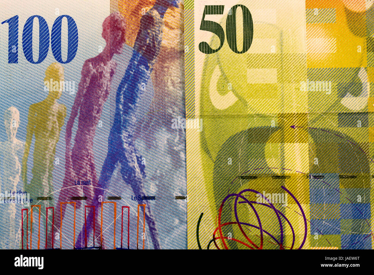 Close up Swiss francs currency note CHF Stock Photo - Alamy