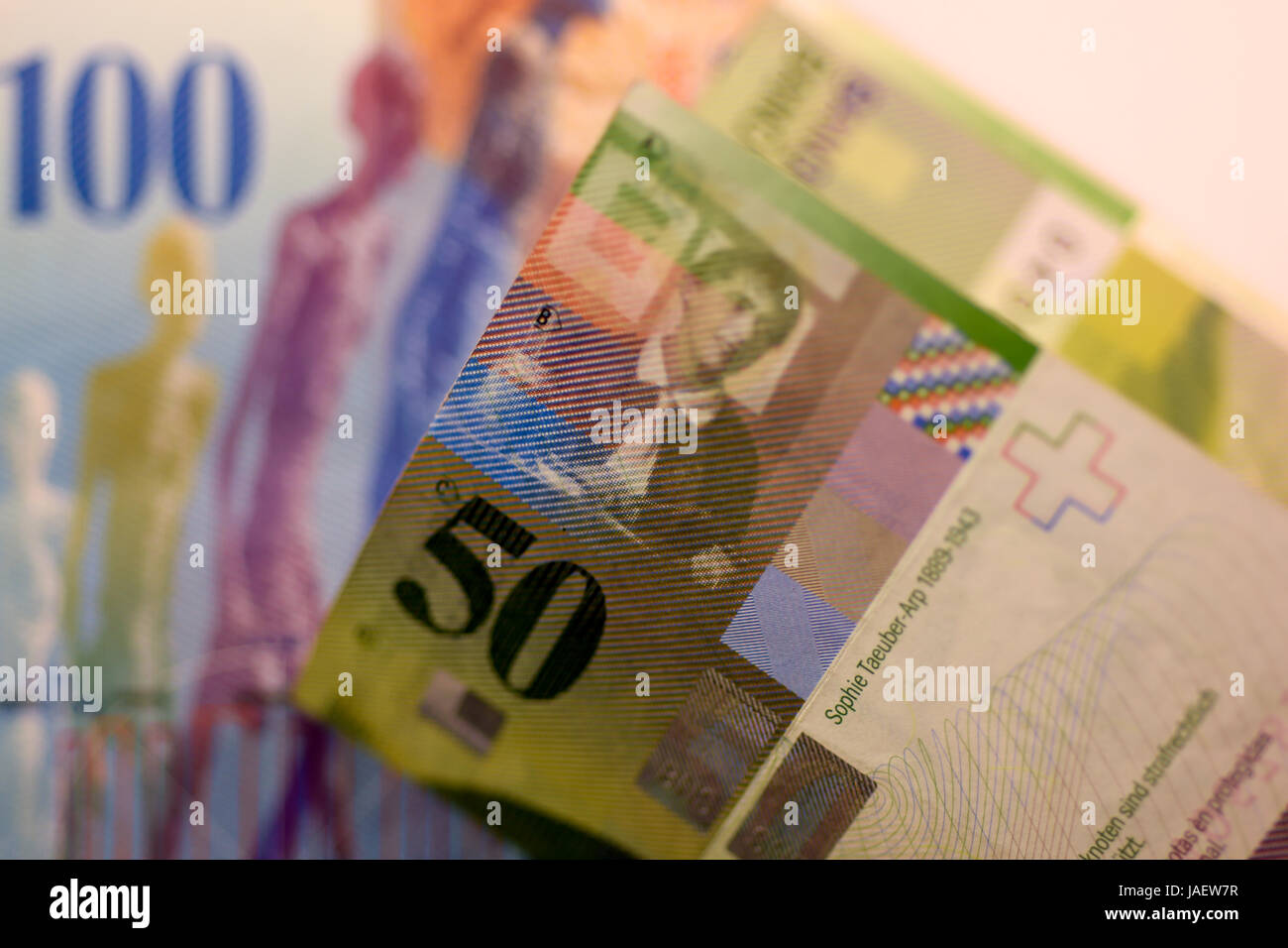 Close up Swiss francs currency note CHF Stock Photo - Alamy