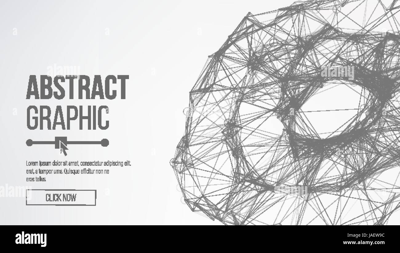 Digitally Generated Image. Big Data Complex Vector. Connecting Dots And ...
