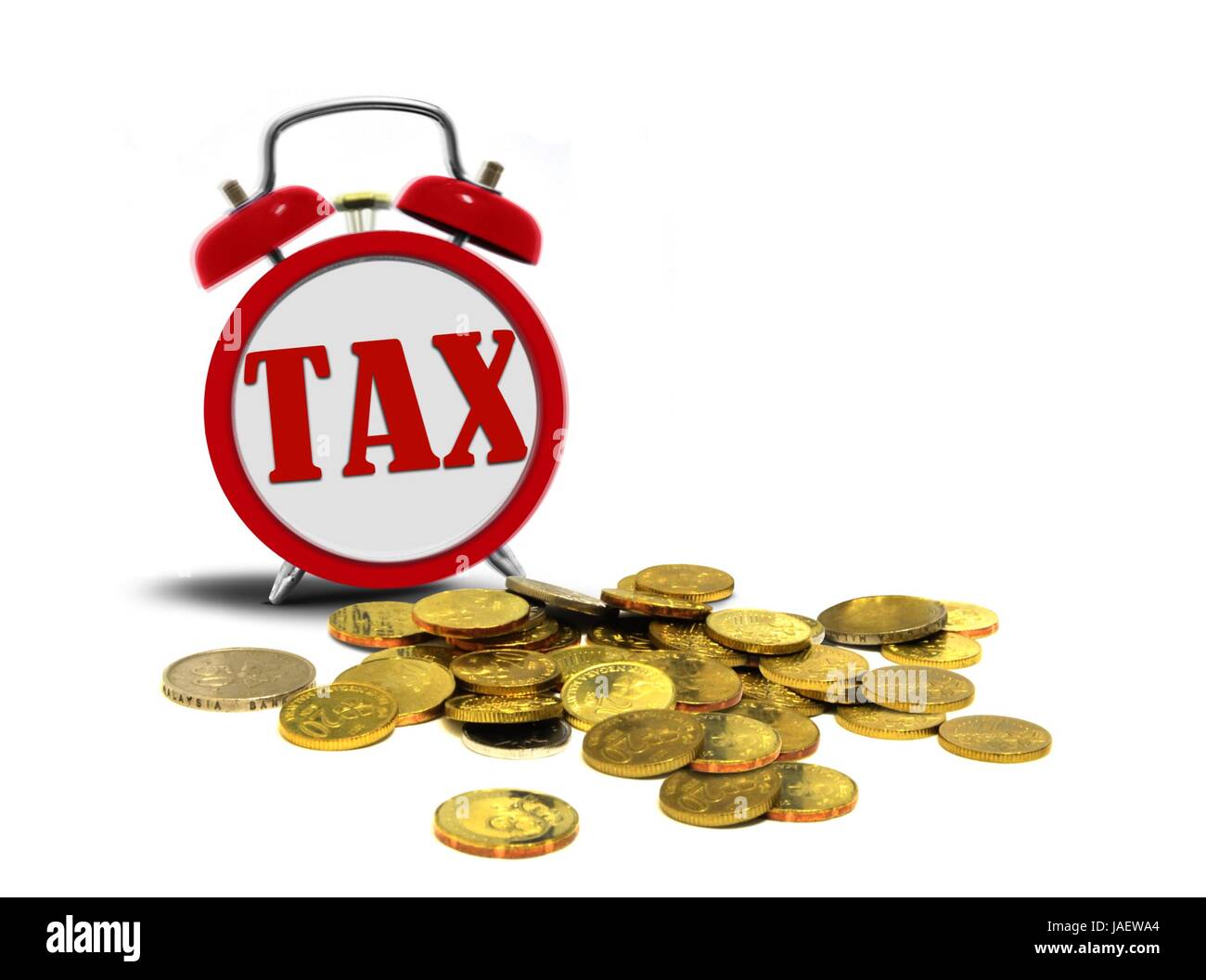 Red retro ringing alarm Cut Out Stock Images & Pictures - Alamy