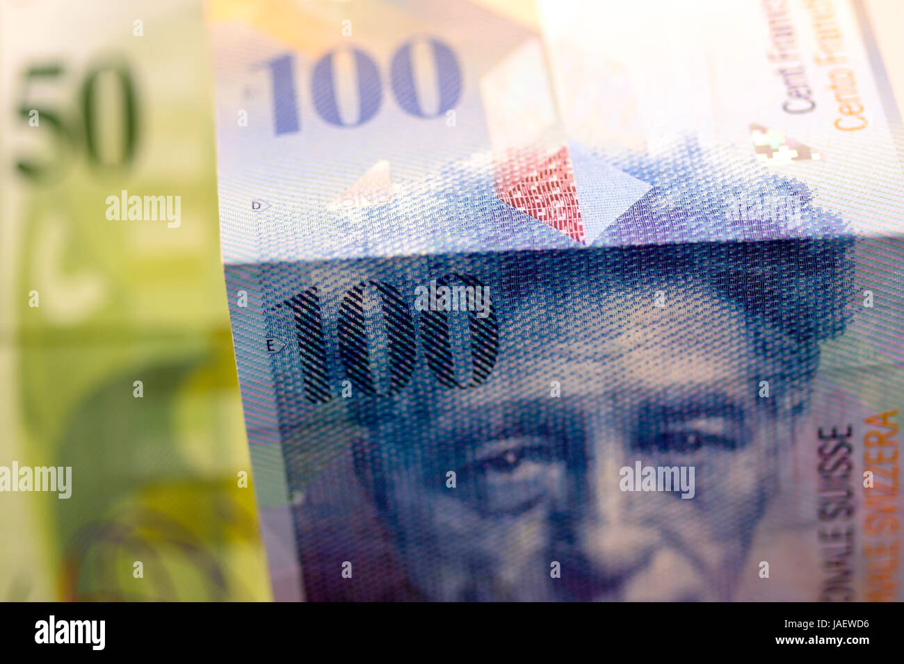 Close up Swiss francs currency note CHF Stock Photo - Alamy