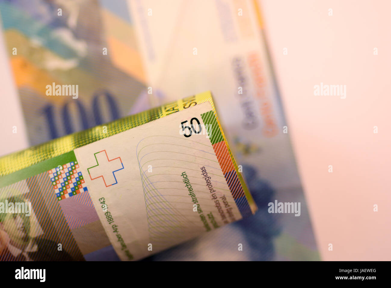 Close up Swiss francs currency note CHF Stock Photo - Alamy