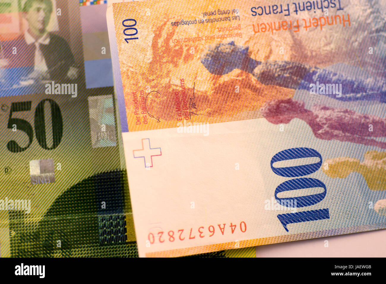 Close up Swiss francs currency note CHF Stock Photo - Alamy