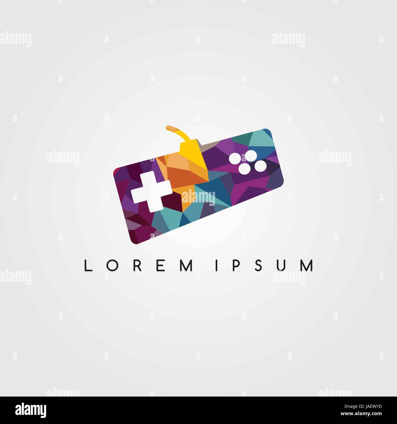 video game console logotype logo abstract colorful geometrical Stock ...