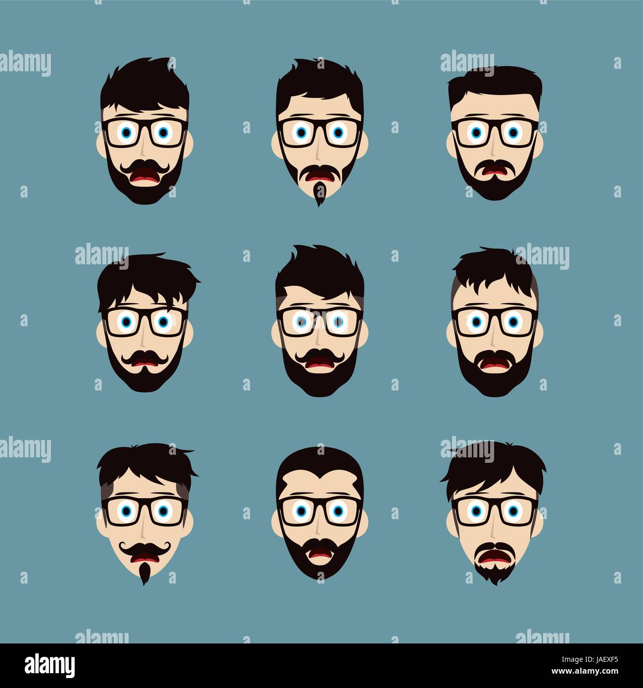 funny face cartoon character set cartoon character vector illustration ...