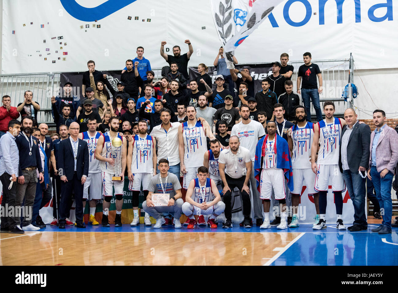 May 26, 2017: Steaua's team during the LNBM - Men's National Basketball ...