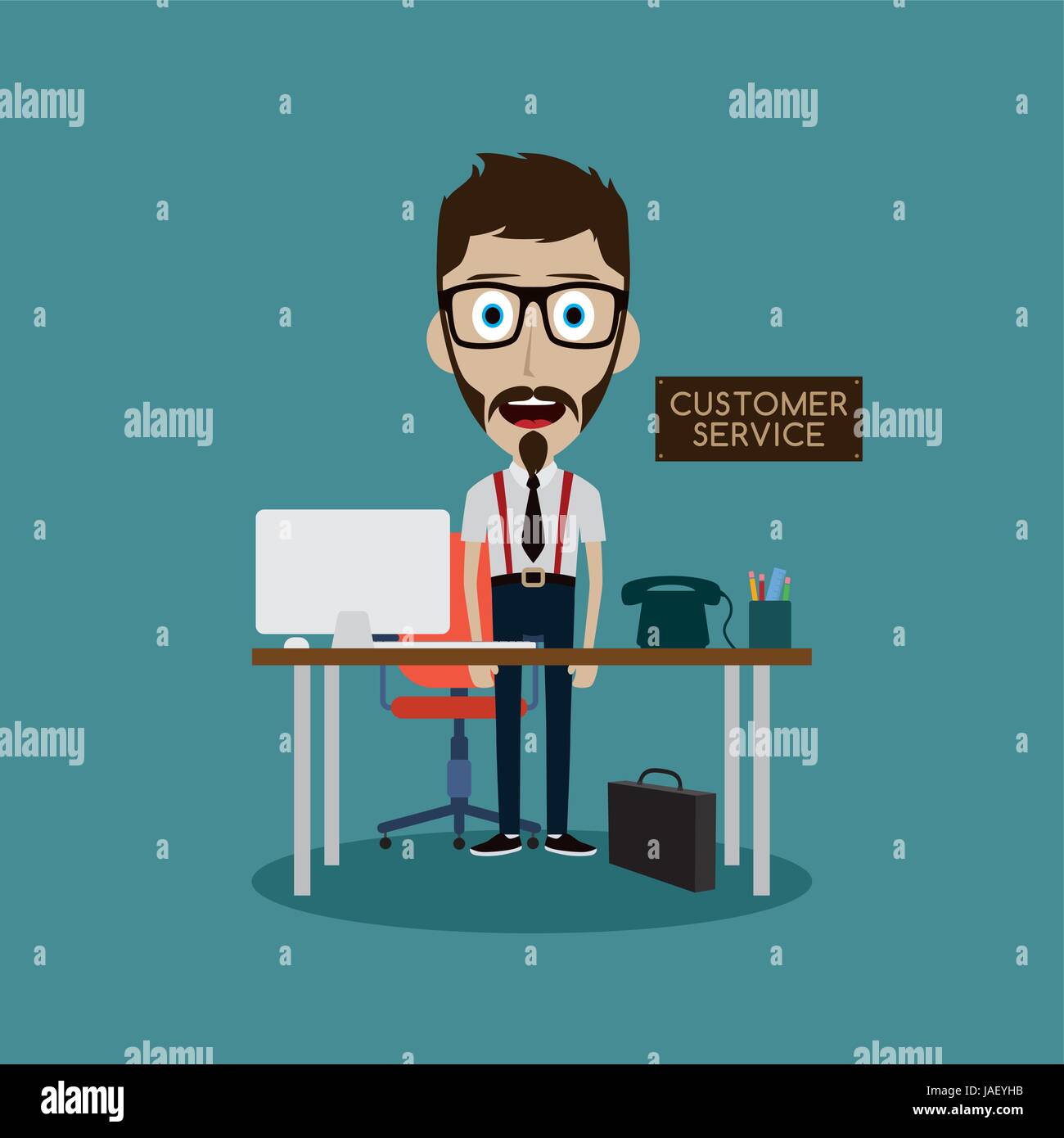 Man Behind Desk Isolated Front High Resolution Stock Photography and ...