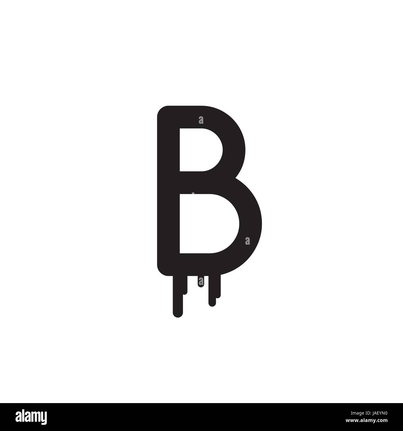drip liquid initial letter logo logotype theme vector art Stock Vector ...