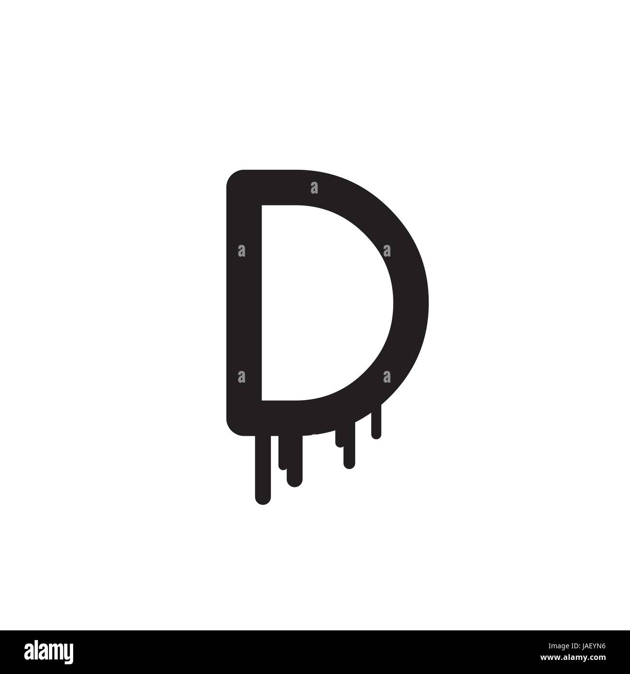 drip liquid initial letter logo logotype theme vector art Stock Vector ...