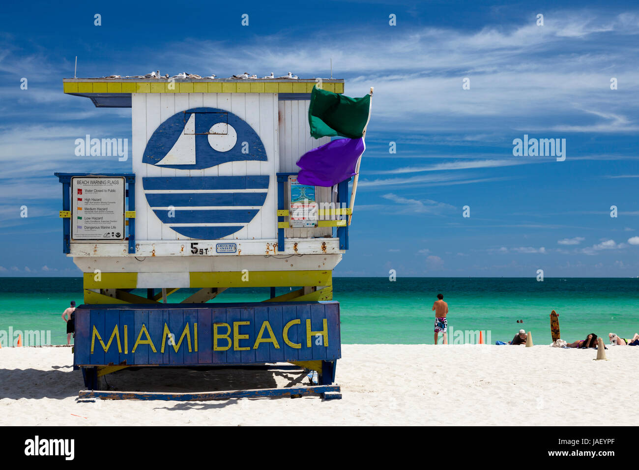Usa florida miami beach watchtower hi-res stock photography and images ...