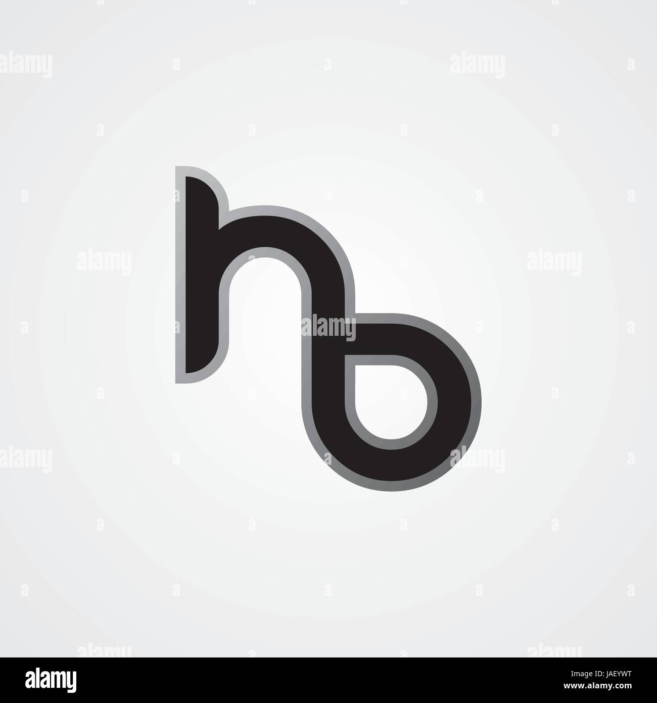 initial letter linked uppercase logo black red in white Stock Vector ...