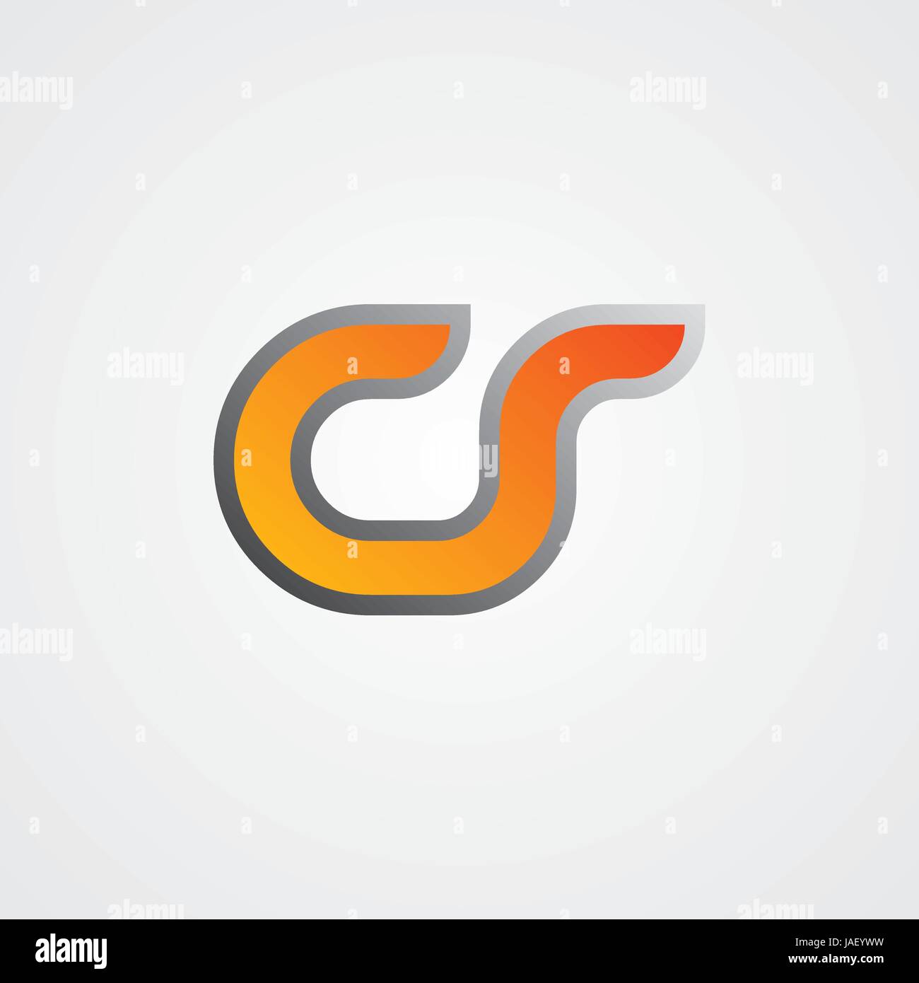 initial letter linked uppercase logo black red in white Stock Vector ...