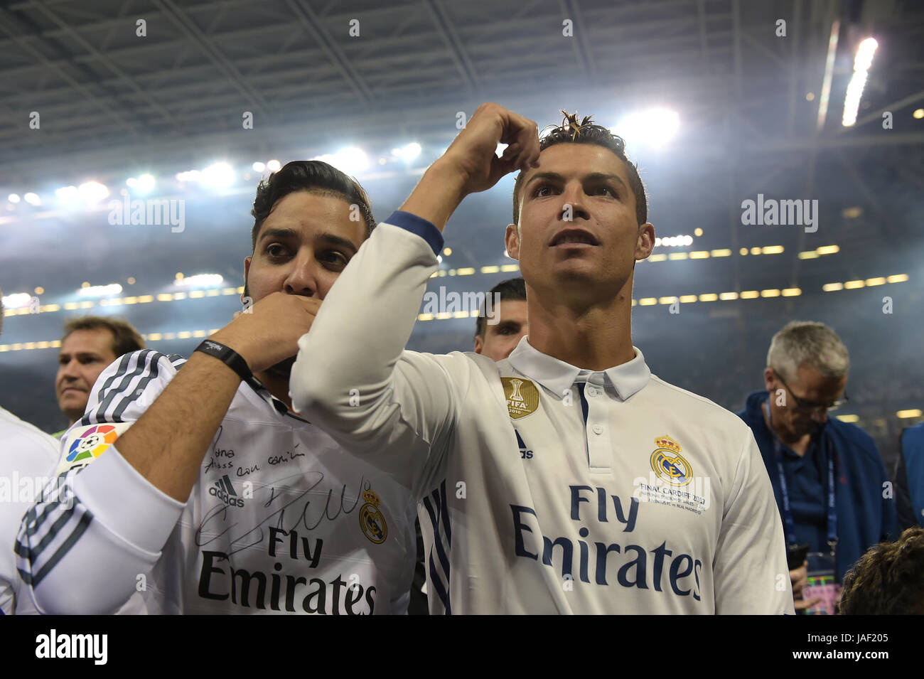 Cristiano ronaldo 2017 celebrates hi-res stock photography and images ...