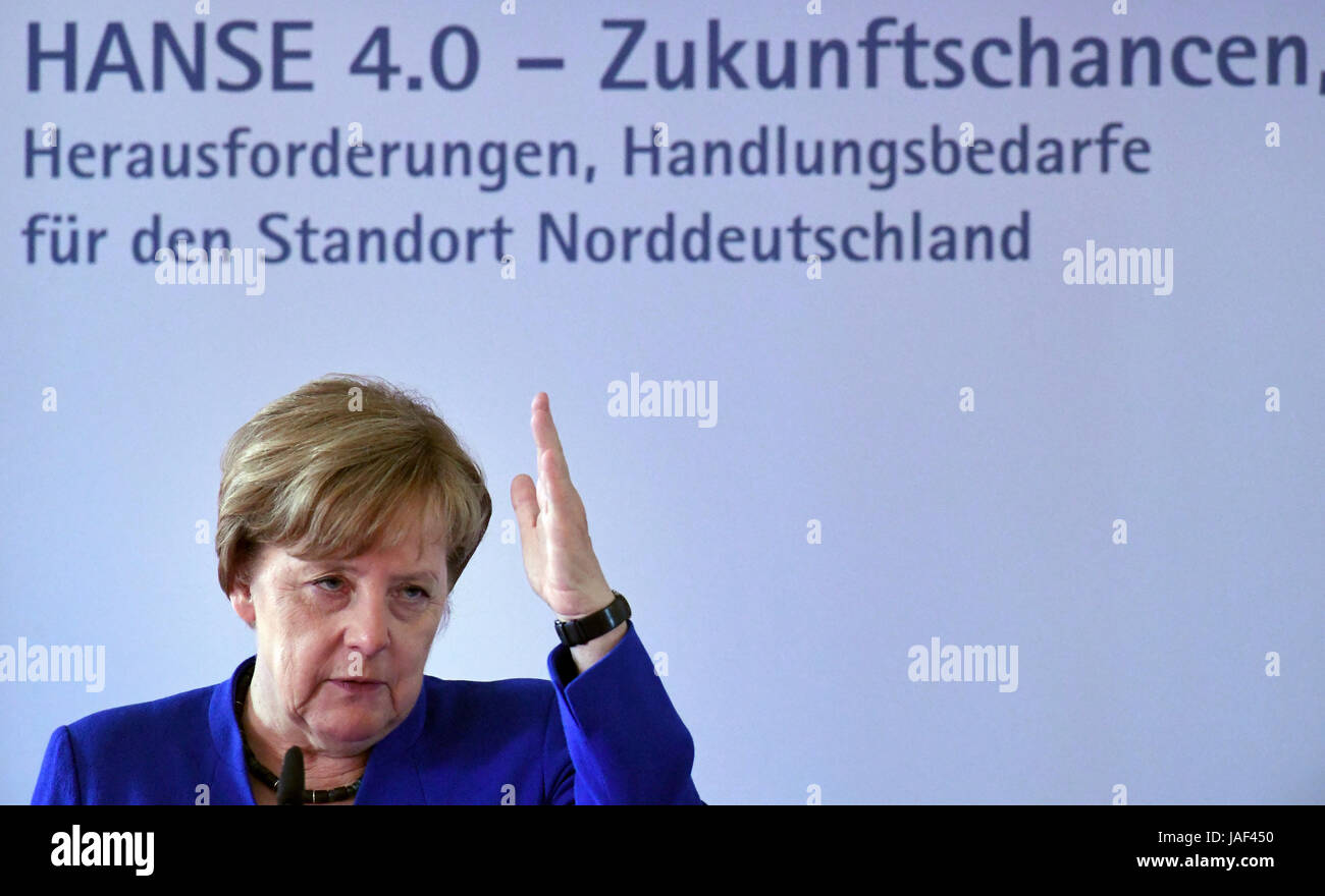 Greifswald, Germany. 06th June, 2017. German Chancellor Angela Merkel ...
