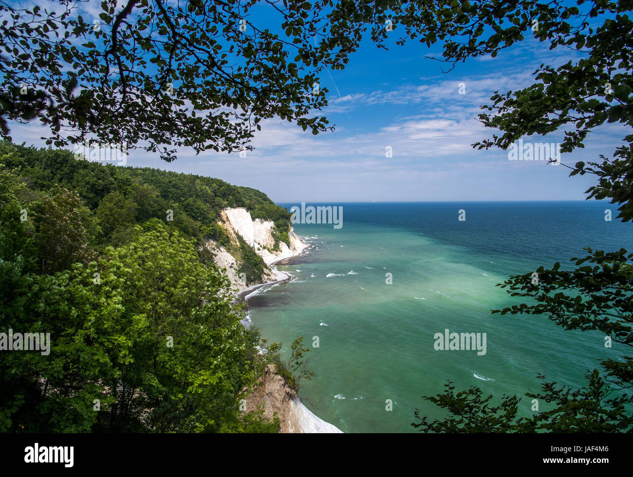 Picture of the chalk cliff formation of Konigsstuhl near to Sassnitz on ...