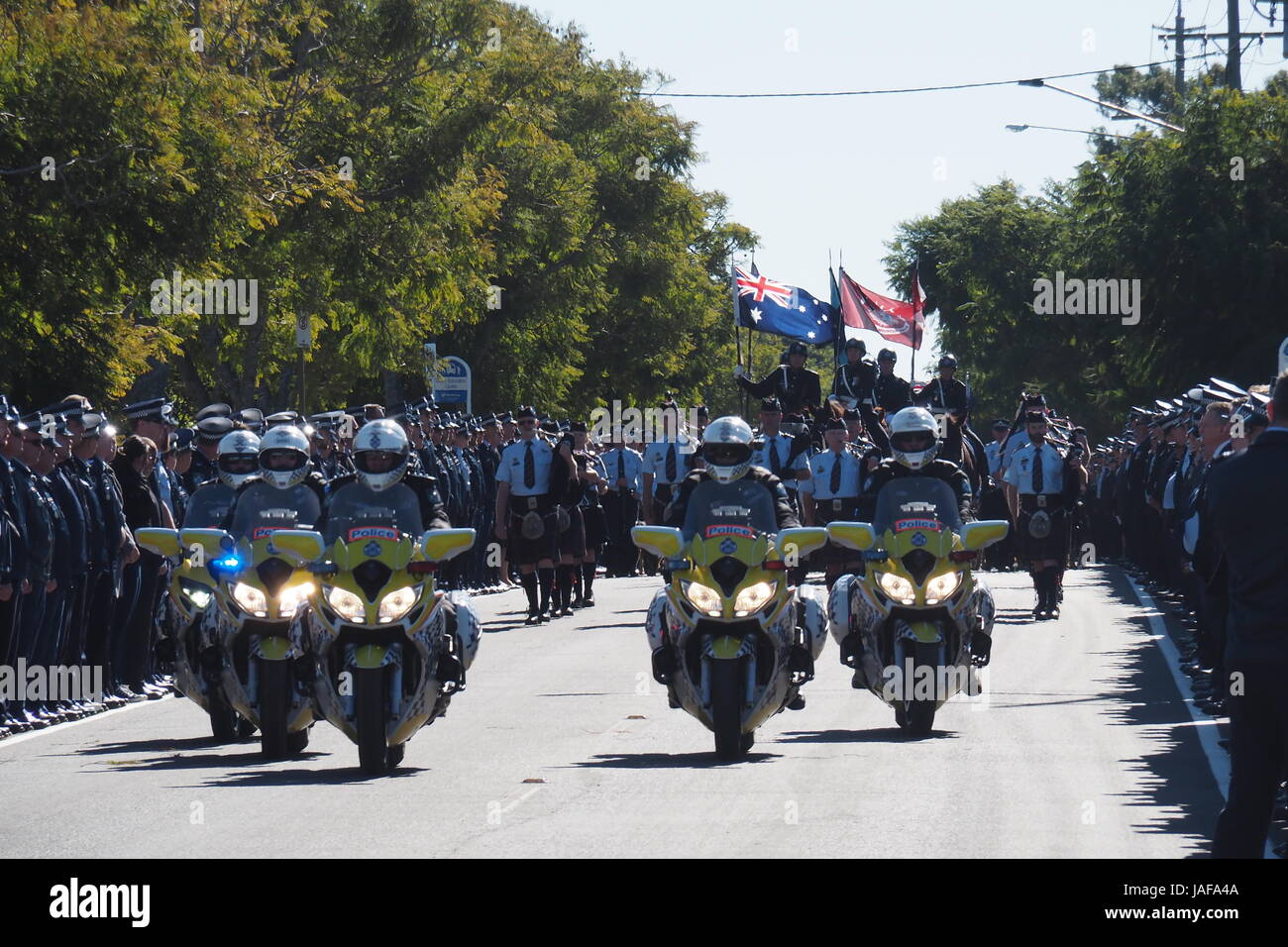 Police funeral motorcycle hi-res stock photography and images - Alamy