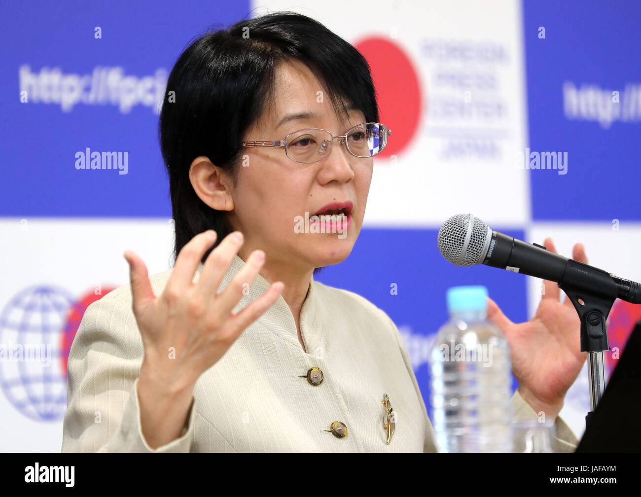 Tokyo, Japan. 7th June, 2017. Masayo Takahashi, project leader for ...