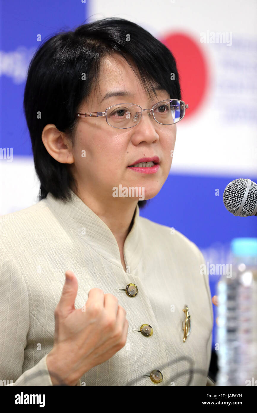 Tokyo, Japan. 7th June, 2017. Masayo Takahashi, project leader for ...