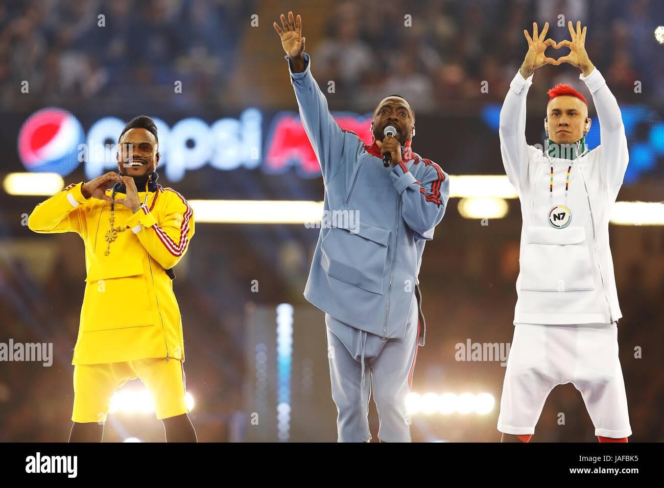 Uefa champions league final cardiff opening ceremony hi-res stock ...
