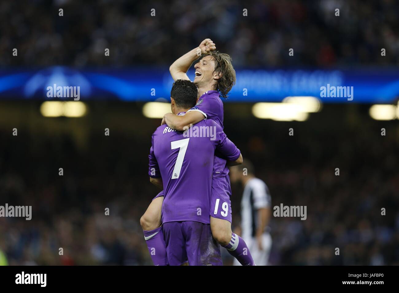 Cardiff, Wales. 3rd June, 2017. Luka Modric, Cristiano Ronaldo (Real ...