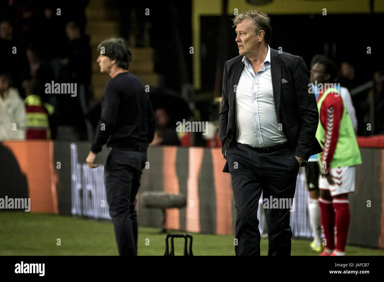 Brondby, Denmark. 6th Jun, 2017. Danish National football team manager ...