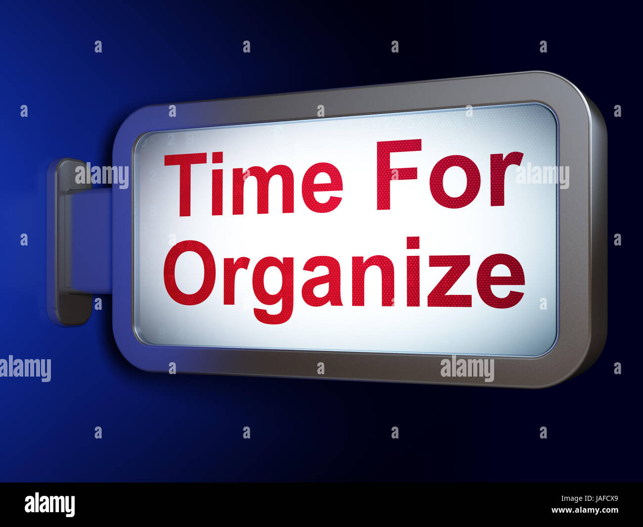 Timeline concept: Time For Organize on billboard background Stock Photo ...