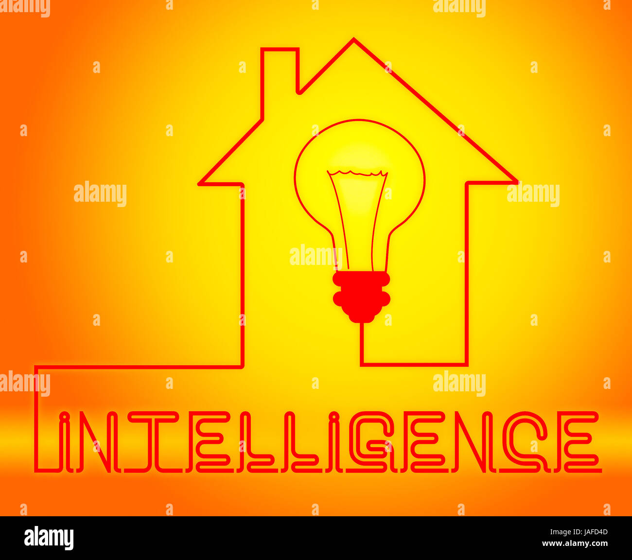 Intelligence Light Representing Intellectual Capacity And Acumen Stock ...