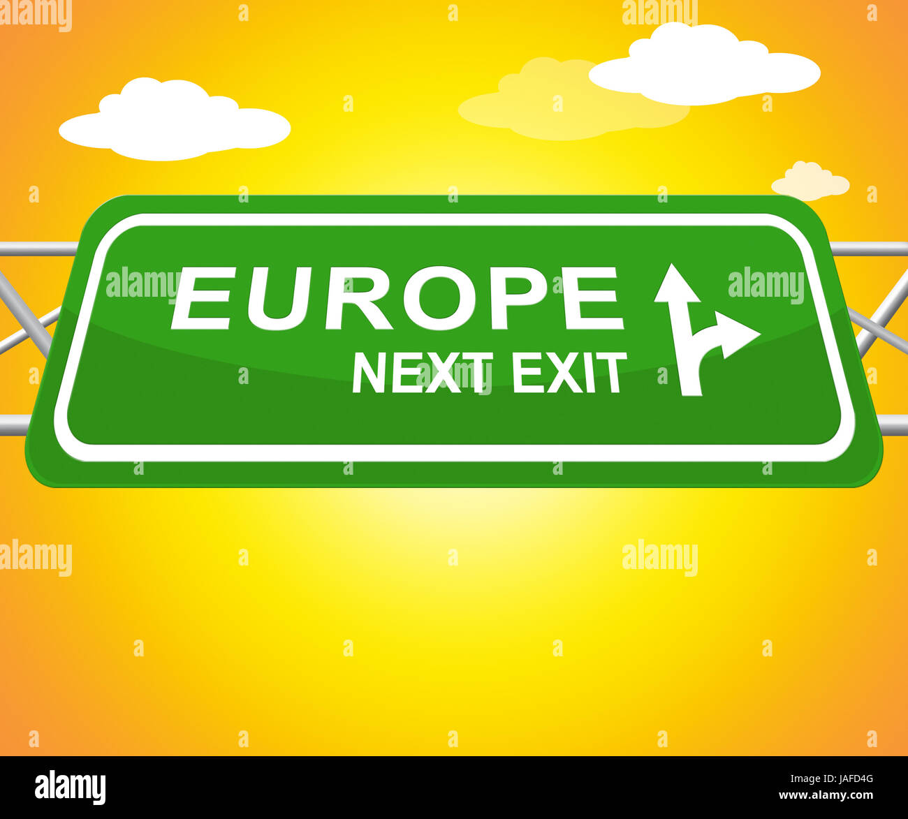 Europe Sign Shows Euro Area 3d Illustration Stock Photo - Alamy