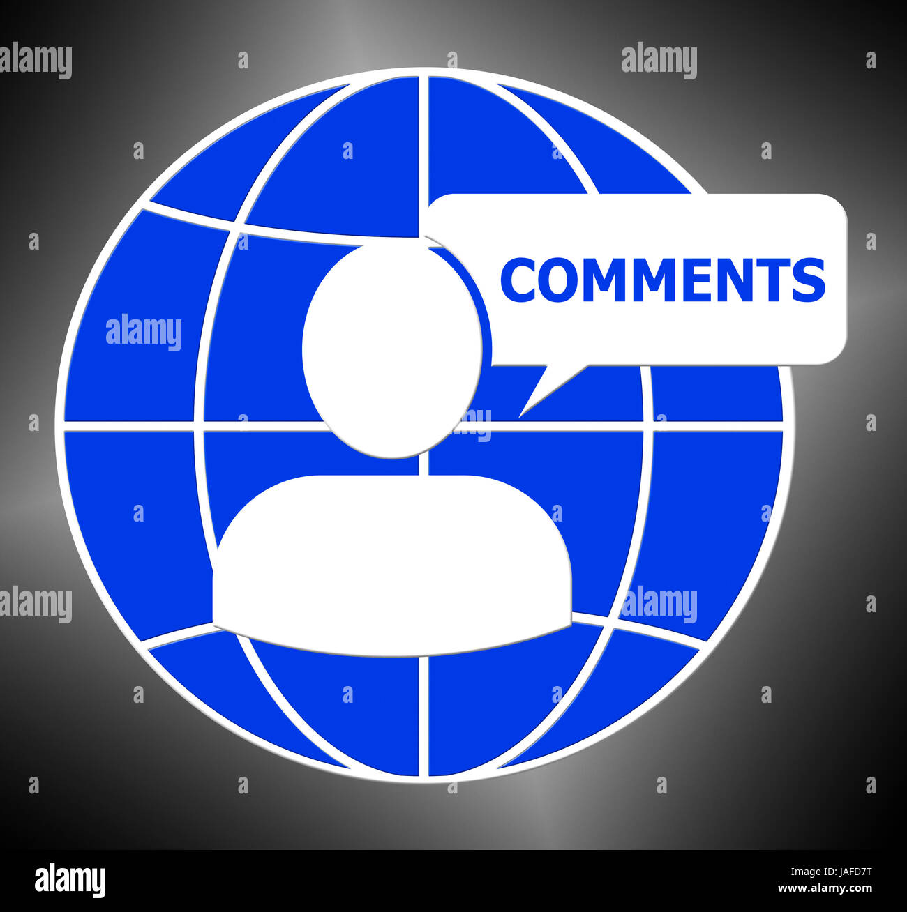 Comments Icon Showing Feedback Report 3d Illustration Stock Photo - Alamy