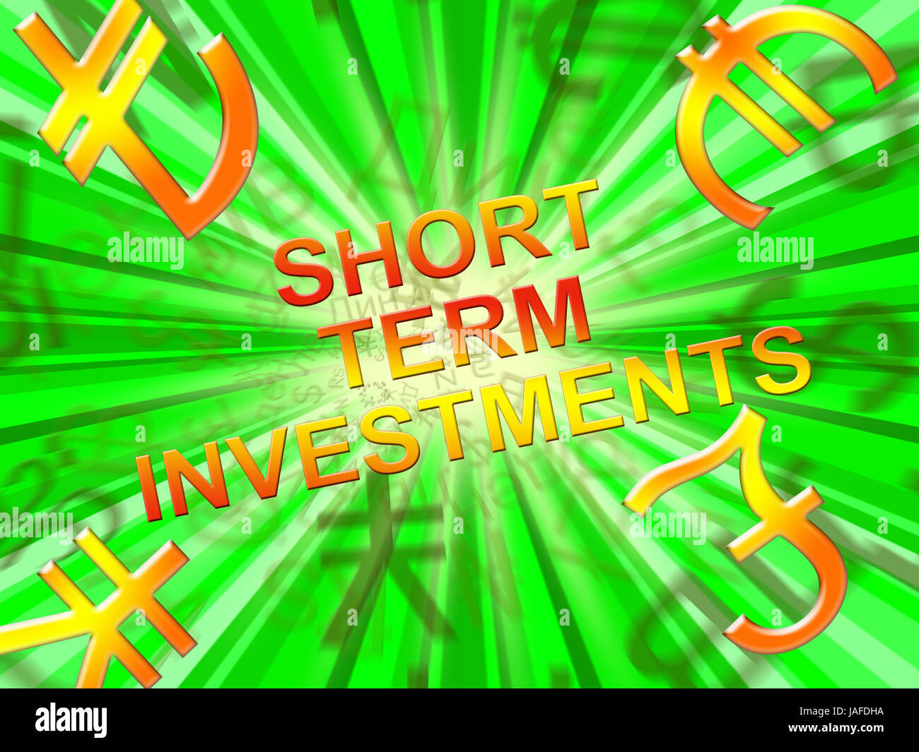 Short Term Investment Symbols Means Savings 3d Illustration Stock Photo ...