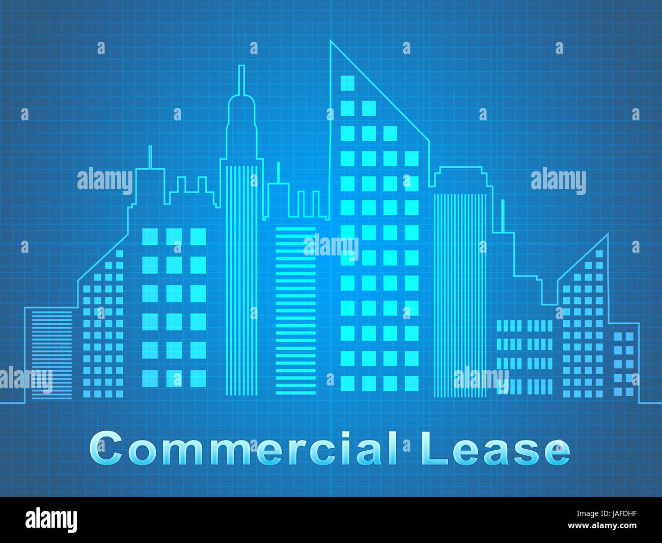Commercial Lease Skyscrapers Represents Real Estate Offices 3d ...