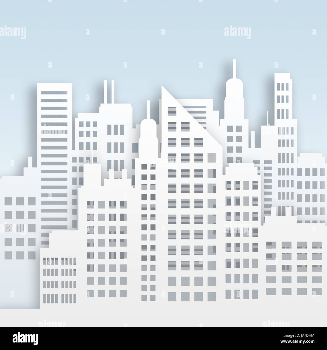 Highrise Skyscraper Buildings Displays Corporate Cityscape 3d ...