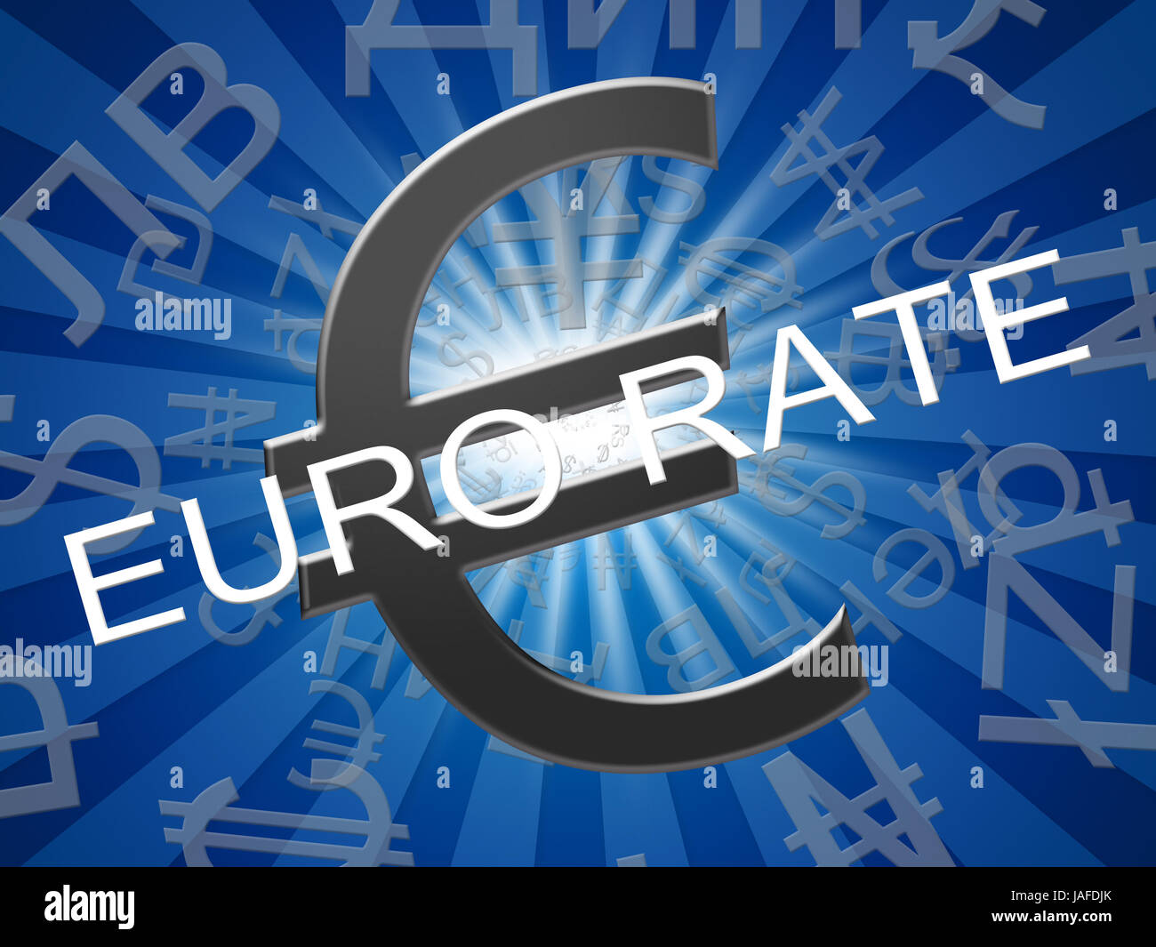 Euro Rate Symbols Means Europe Exchange 3d Illustration Stock Photo - Alamy