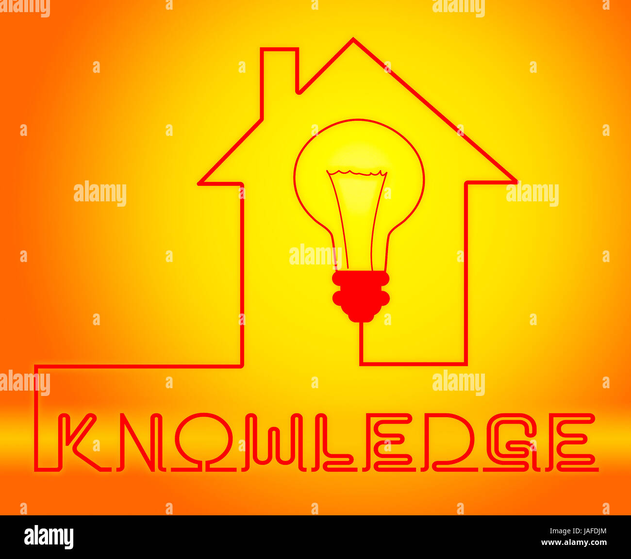 Knowledge Light Showing Know How And Wisdom Stock Photo - Alamy