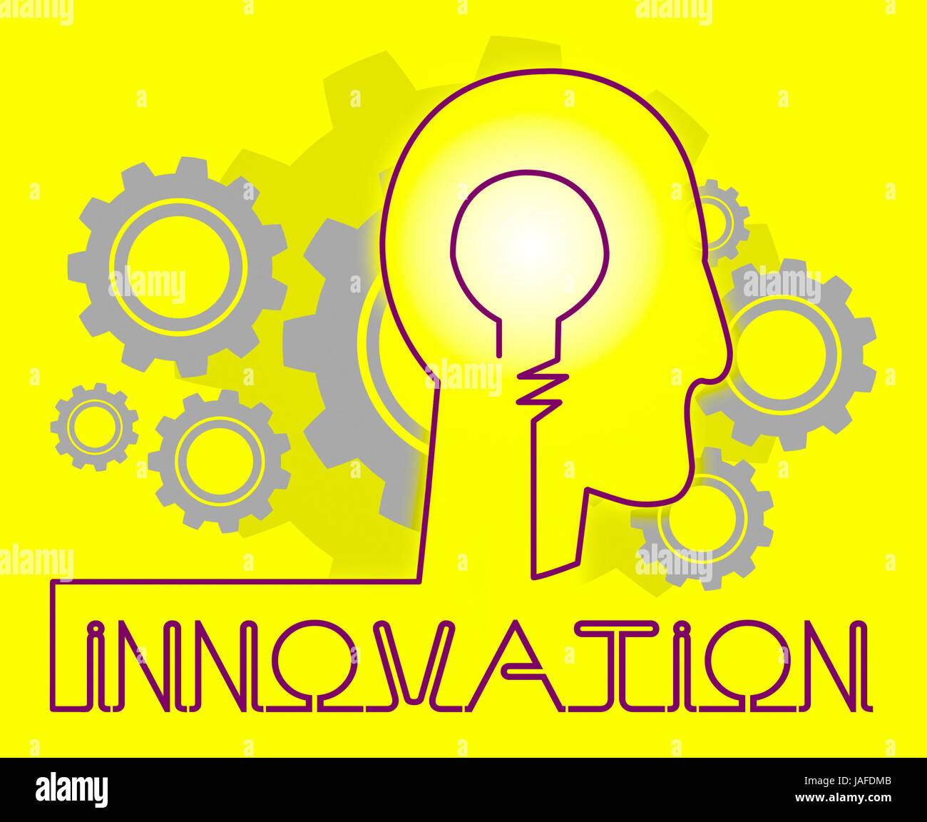 Innovation Cogs Showing Reorganization Transformation And Restructuring ...