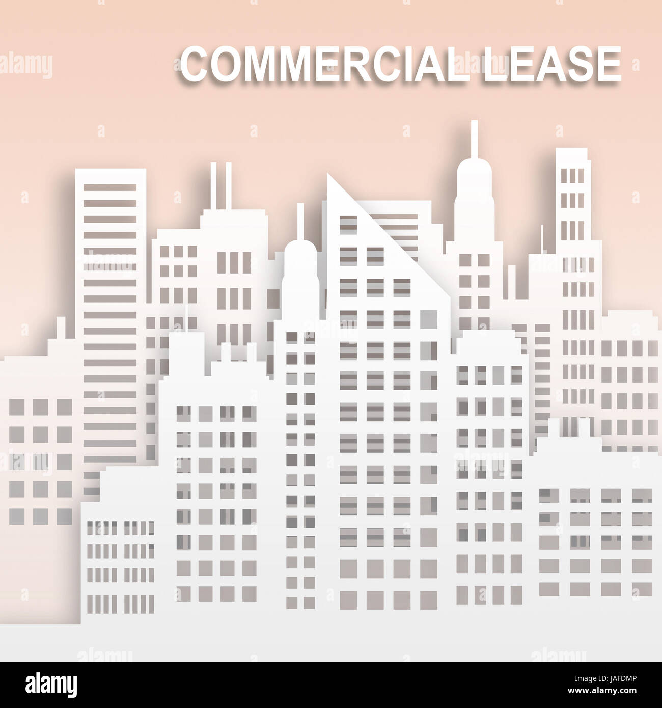 Commercial Lease Skyscrapers Represents Office Property Buildings 3d ...