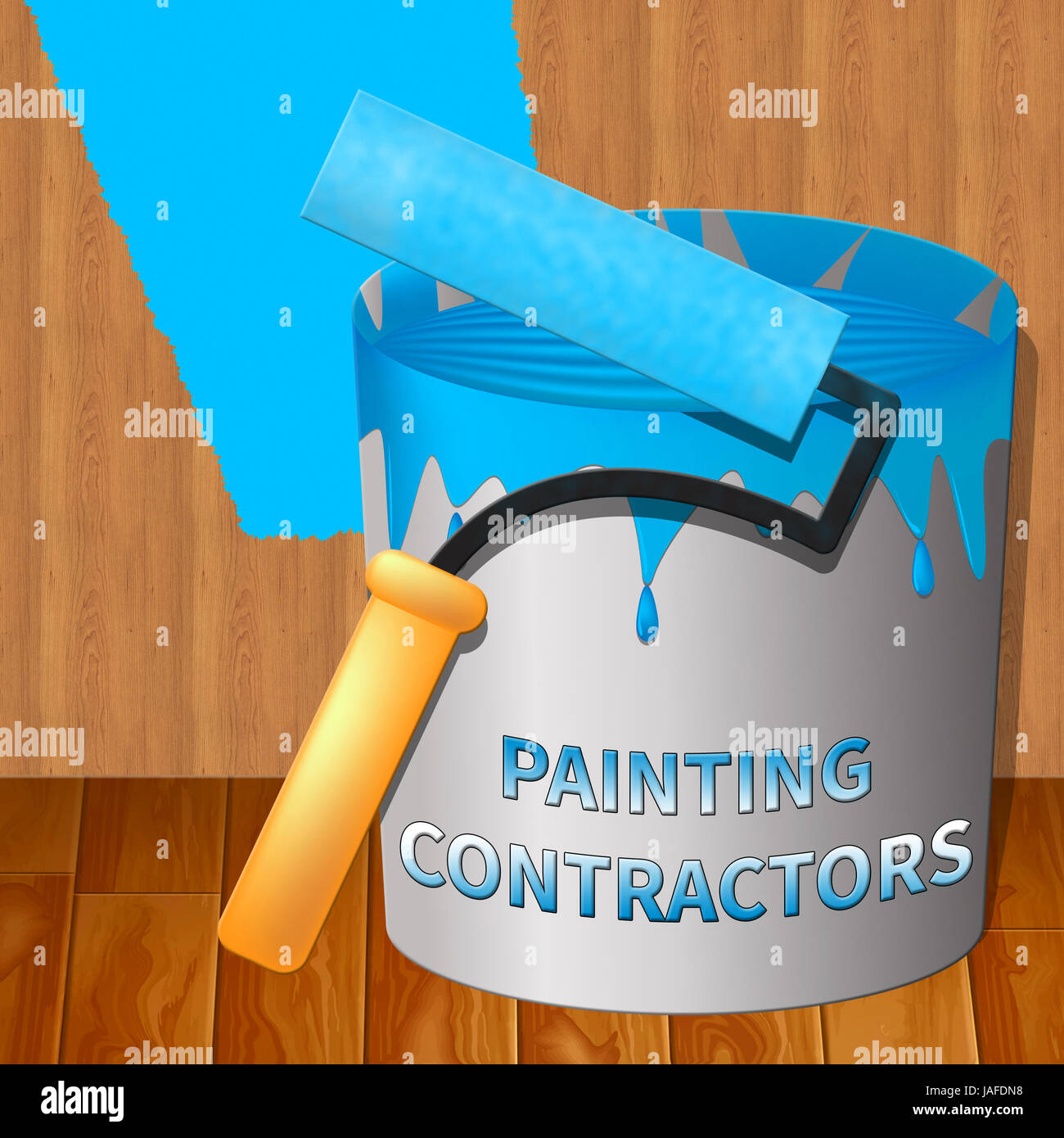 Painting Contractors Meaning Paint Contract 3d Illustration Stock Photo ...