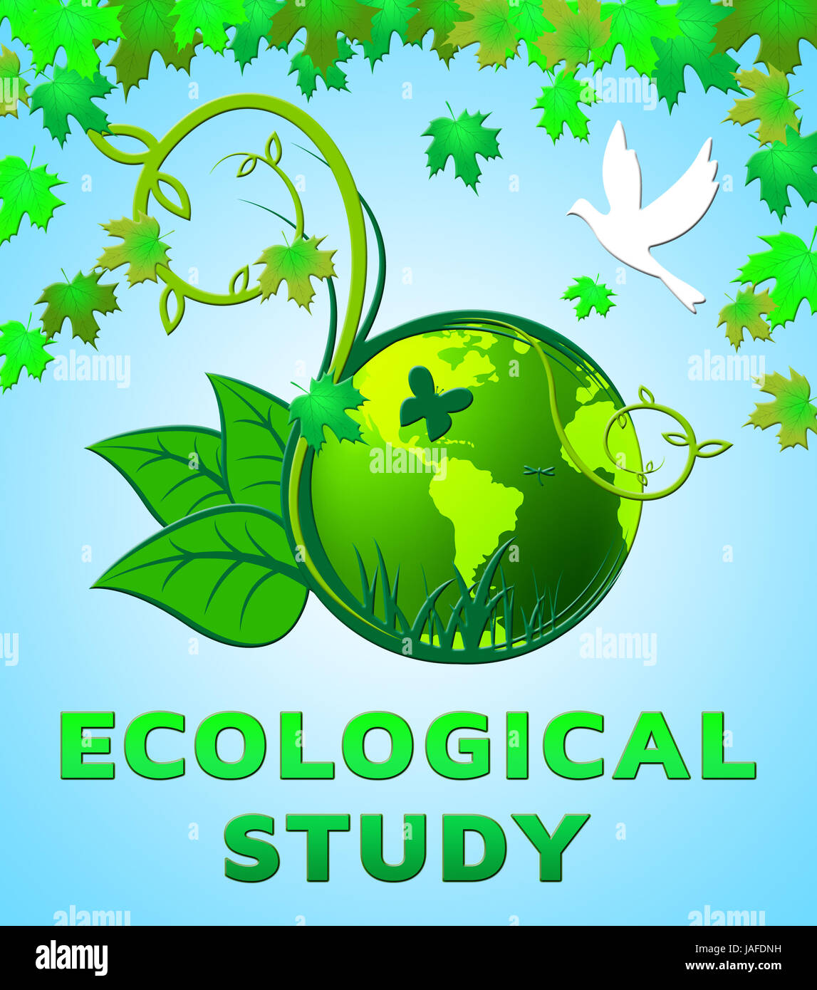 Ecological Study Showing Eco Learning 3d Illustration Stock Photo - Alamy