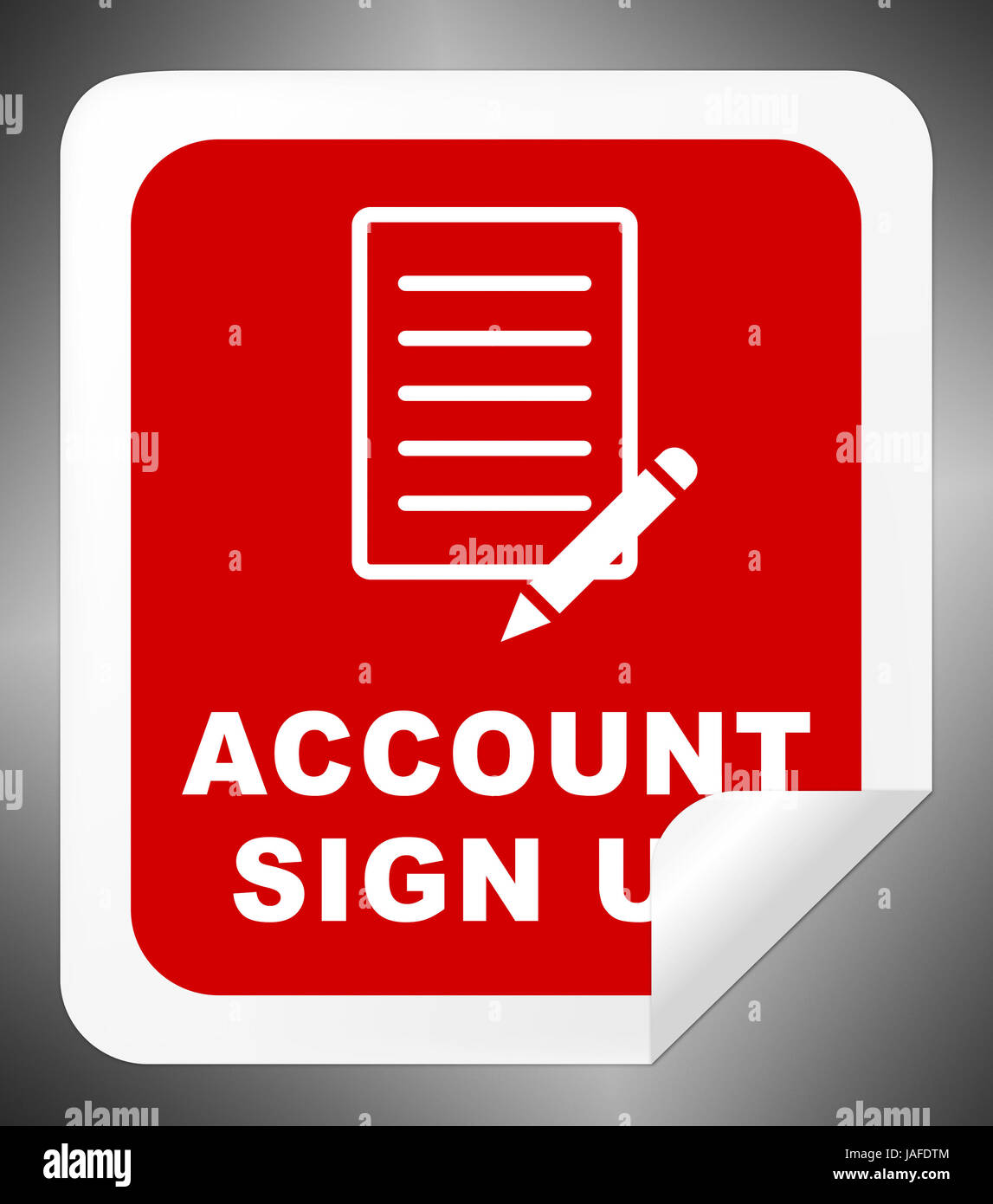 Account Sign Up Icon Indicates Registration Membership 3d Illustration ...
