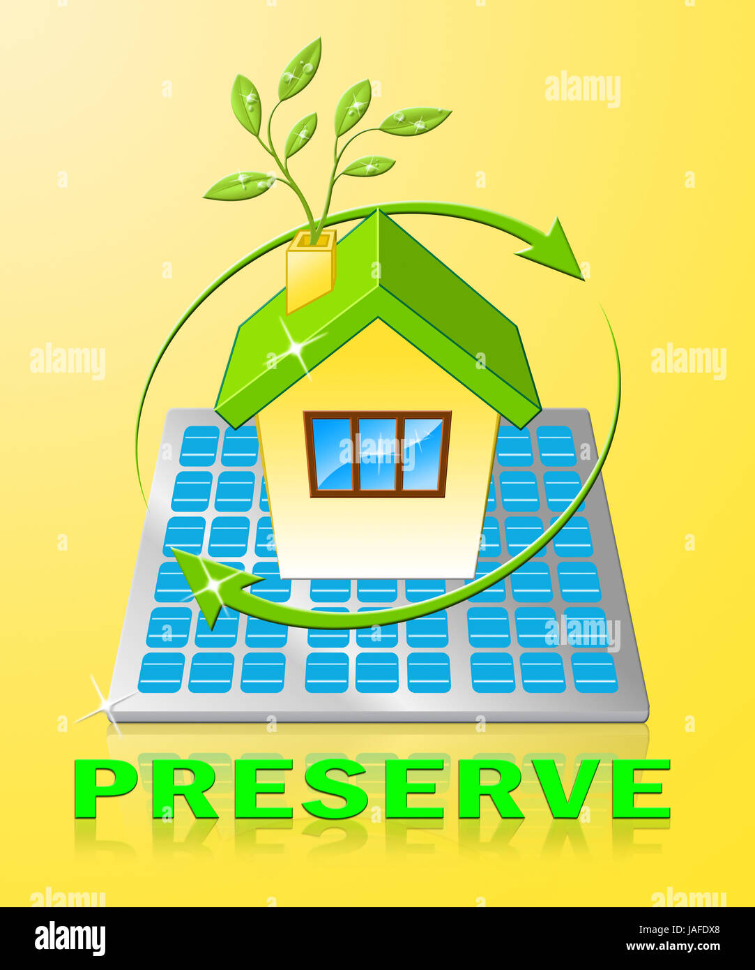 Preserve House Displays Natural Preservation 3d Illustration Stock ...