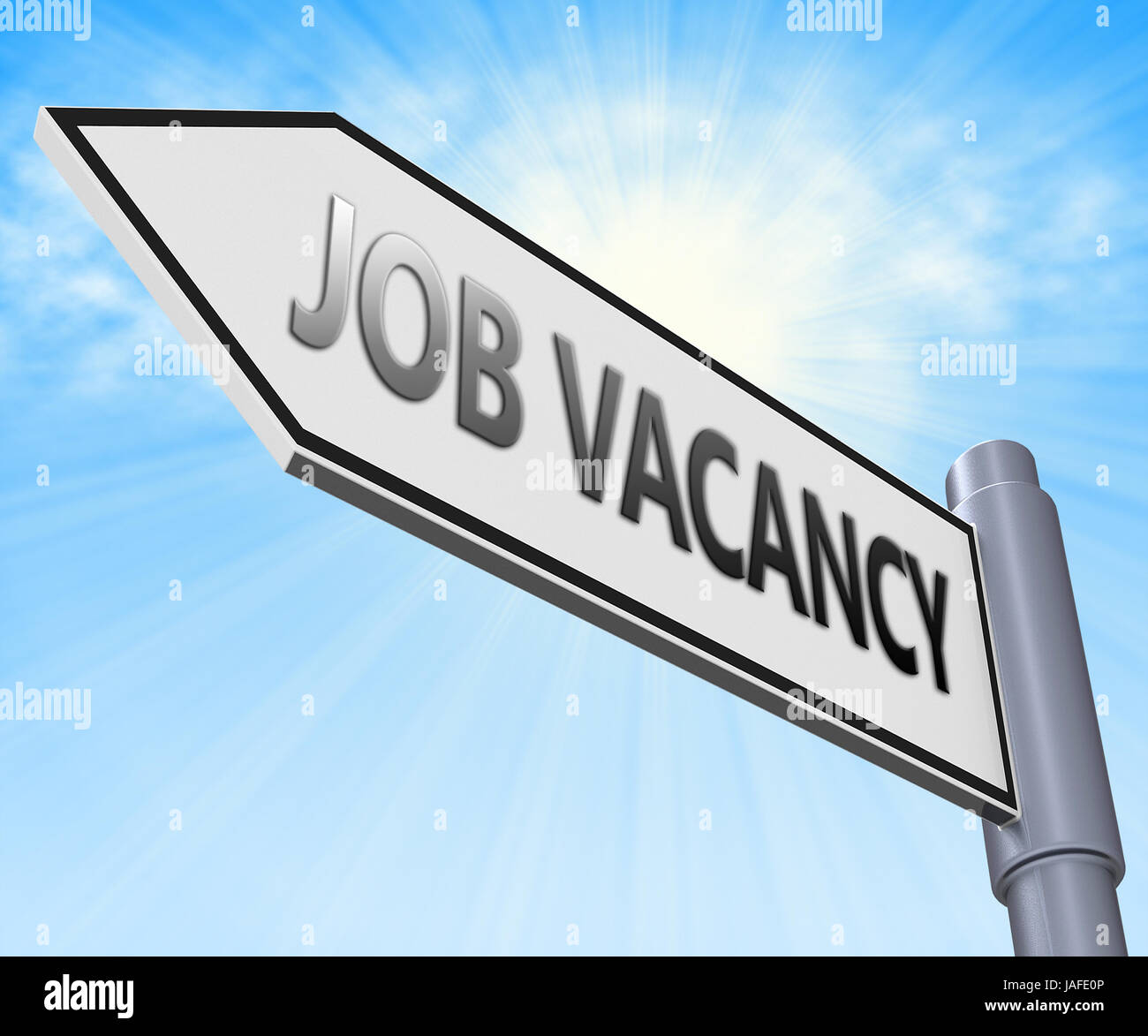 Job Vacancy Road Sign Means Work Employment 3d Illustration Stock Photo ...