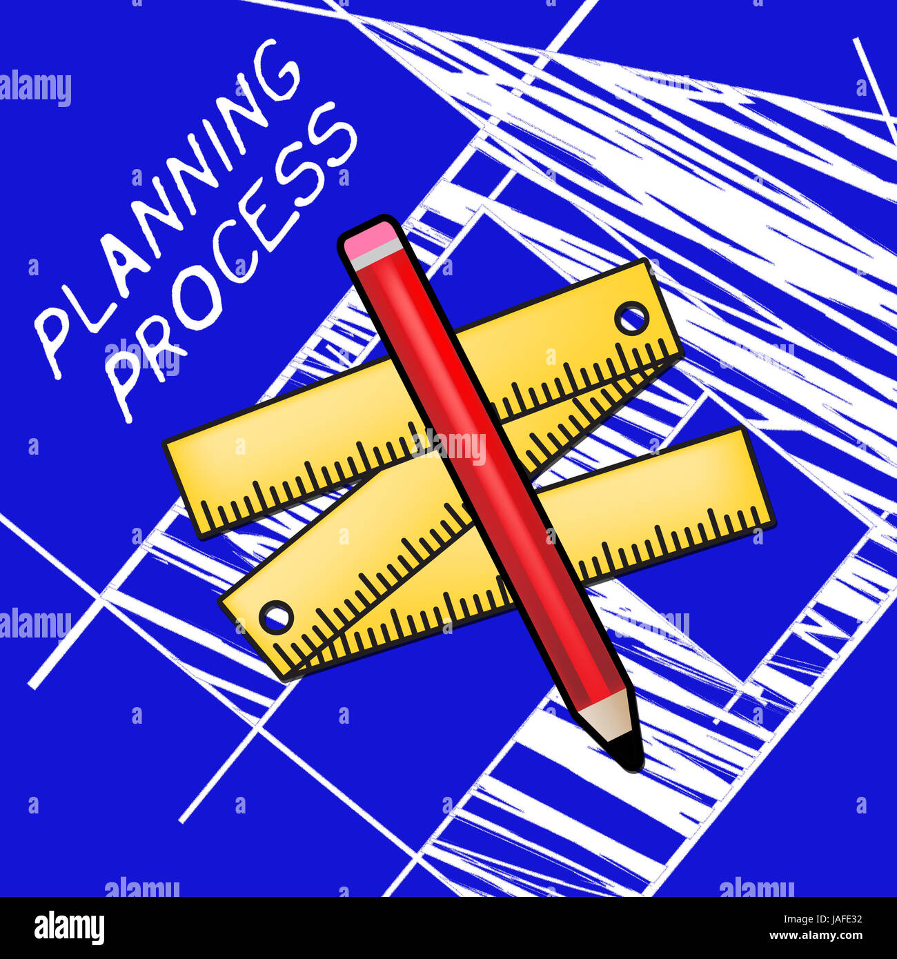 Planning Process Equipment Means Plan Method 3d Illustration Stock ...